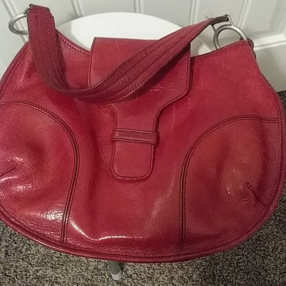 Kenneth Cole | Bags | Kenneth Cole Deep Red Leather Hobo Purse | Poshmark